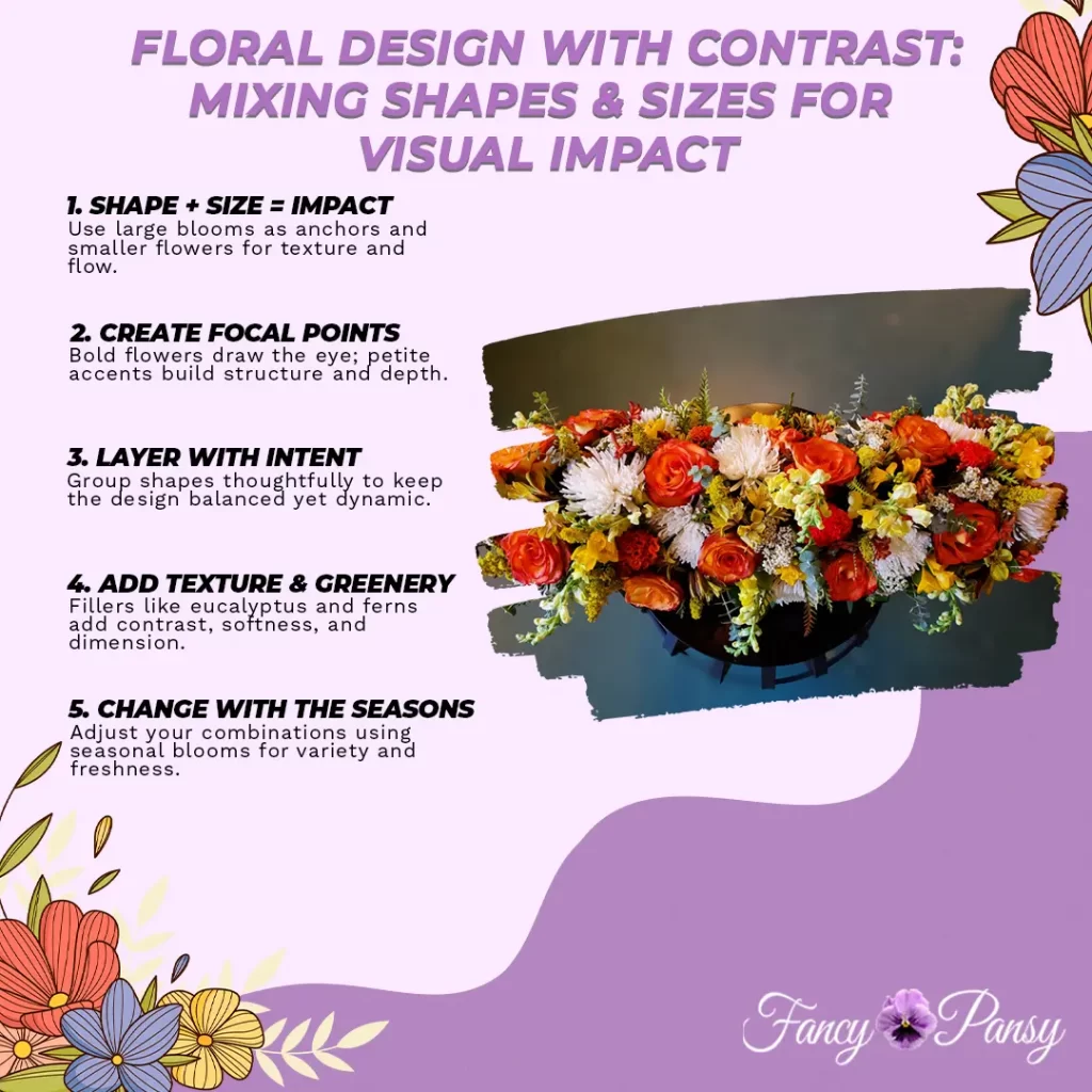 Fancy Pansy | Stunning Arrangements Using Floral Contrast